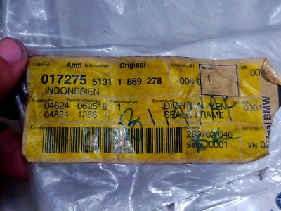 NOS GENUINE BMW E24 Front Windshield Weatherstrip Sealing Frame ...