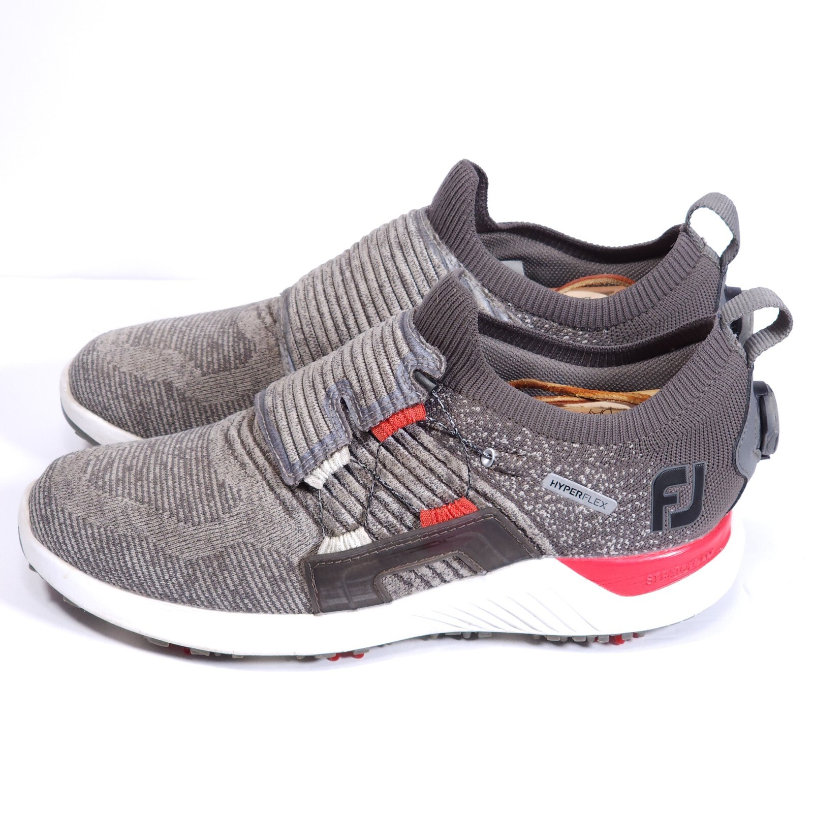 FootJoy Shoes Men's 9 M Hyperflex Wrapid BOA Grey Red Golf Shoes 51083 | eBay