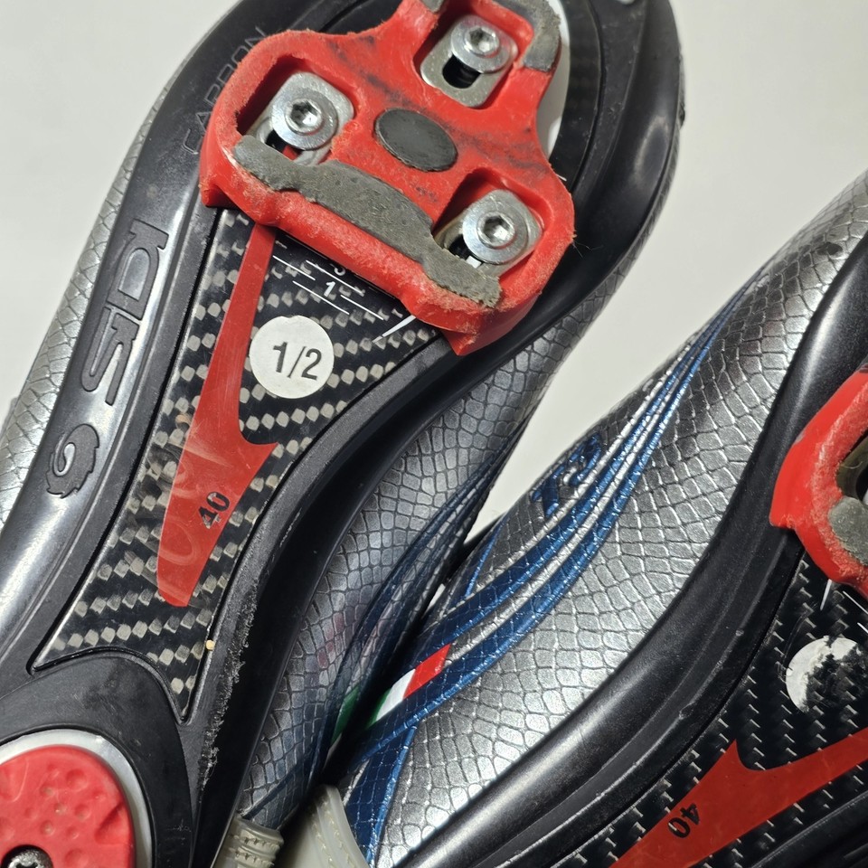 Sidi T3 Carbon Triathlon Cycling Shoes Size 40 Silver | eBay