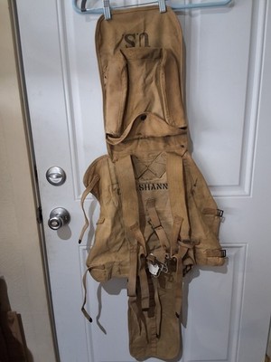 ORIGINAL WWI Haversack/Backpack, US Army WW1 M1910 Khaki - 1918 - Named ...