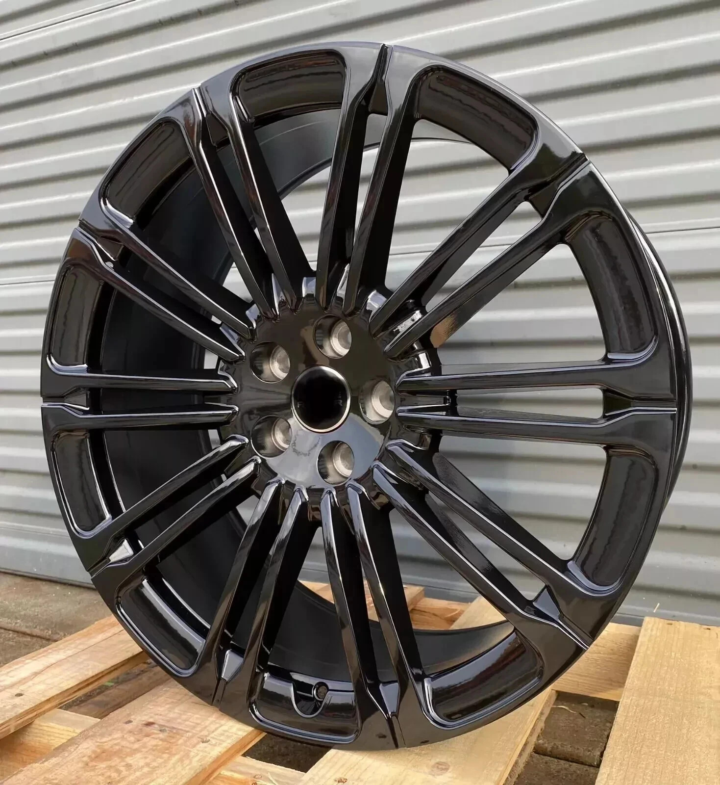 22x9.5 Wheels For Range Rover Evoque Velar 5x108 Gloss Black 22" New ...