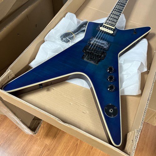 Dean USA Dimebag Razorback V Electric guitar Blue Graphic Mahogany Body ...