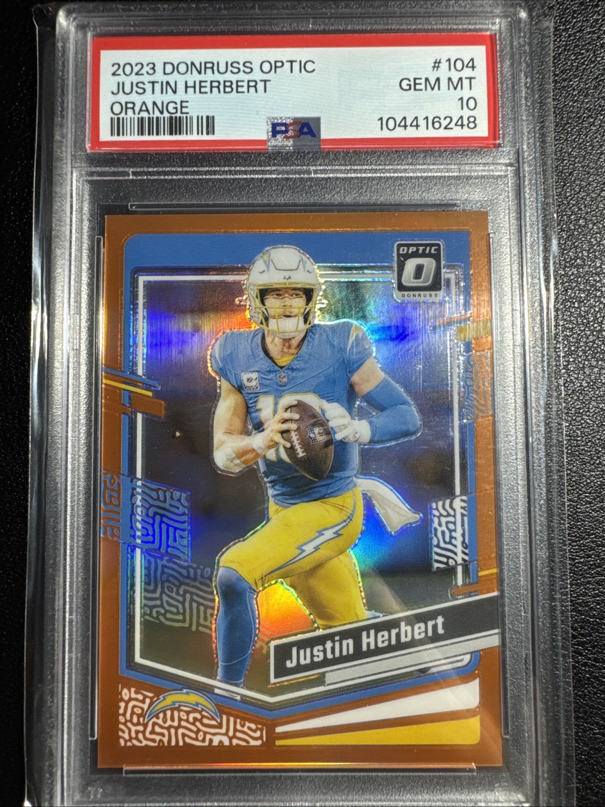 2023 Panini Donruss Optic - Justin Herbert #104 Orange Prizm /249 for ...