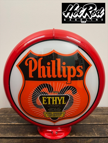 PHILLIPS 66 Ethyl Reproduction 13.5" Gas Pump Globe - (Red Body) | eBay