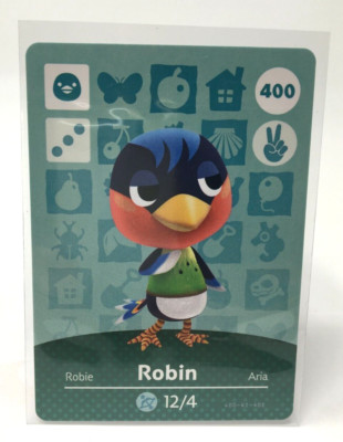Robin #400 ANIMAL CROSSING New Horizons Amiibo Card Series 4 Pack Fresh ...