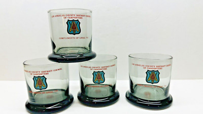 Vintage (4) Los Angeles Carpenters Union Local 710 Teamsters Cocktail ...