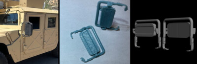 Sunny Days Humvee Mirrors, Hobby Parts, All Scales, Military Vehicles ...