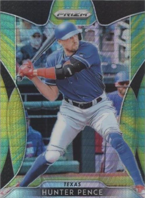 2019 Panini Prizm - Tier II Hunter Pence #173 Green & Yellow Hyper ...