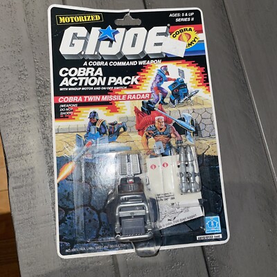 Vintage 1988 Hasbro G.I. JOE Cobra Action Pack Twin Missle Radar On ...