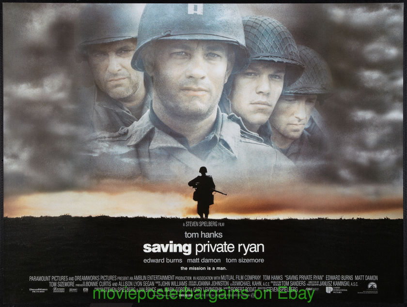 SAVING PRIVATE RYAN MOVIE POSTER Original 30x40 British Quad NEO ...