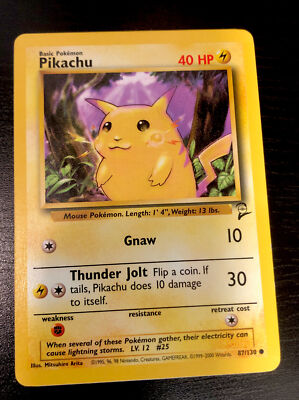 Pokémon Pikachu Card 2nd Edition | eBay