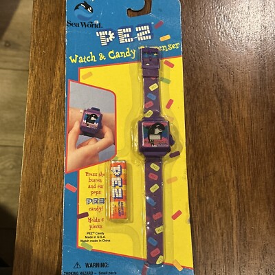 Pez Candy Dispenser Fun Wear Sea World Shamu Sealed Rare Unique Watch ...