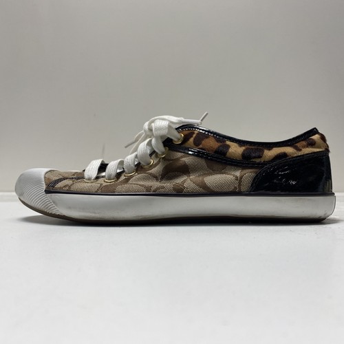 Coach Zorra Women's Beige Animal Print Canvas Shoes Size 7.5B | eBay