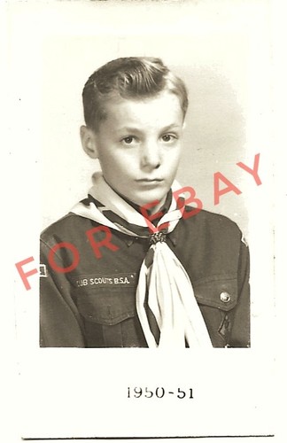 Vintage Old 1950s Photo of a Cute Little Blond Boy Wearing Cub Scouts ...
