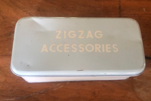 Vintage Zig Zag Accessories Tin Box Sewing | eBay