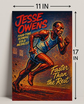Jesse Owens Olympic Gold Medalist Poster | eBay