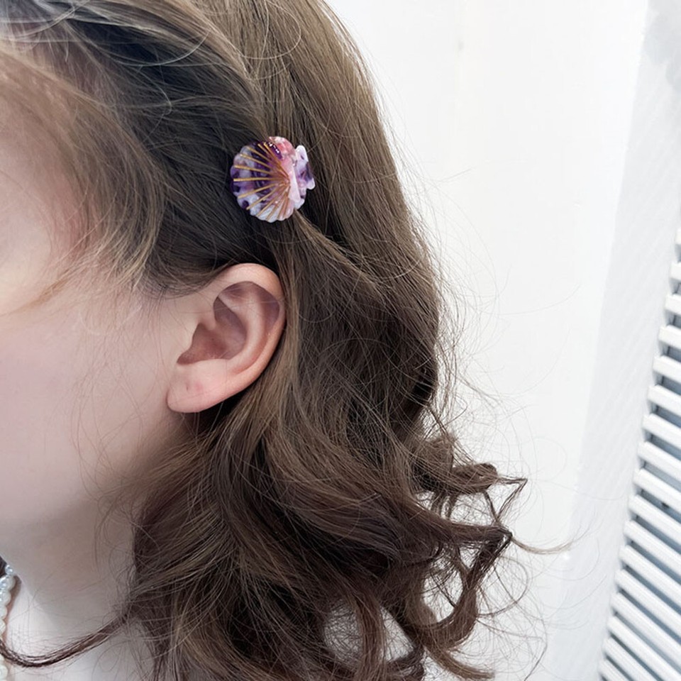 Mini Shell Hair Clip Hairpin Acrylic Hair Claw Accessories Hair Style ...