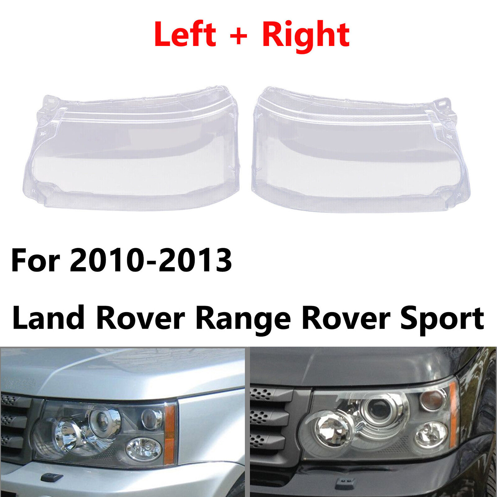 2PCS For 2010-2013 Land Rover Range Rover Sport Headlight Headlamp Lens ...