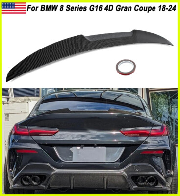 Rear Spoiler Wing Carbon Fiber Style For BMW 8 Series G16 M850i Gran ...