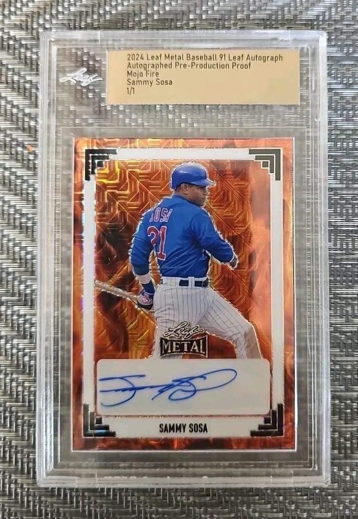 Sammy Sosa 2024 Leaf Metal Baseball Auto 1/1