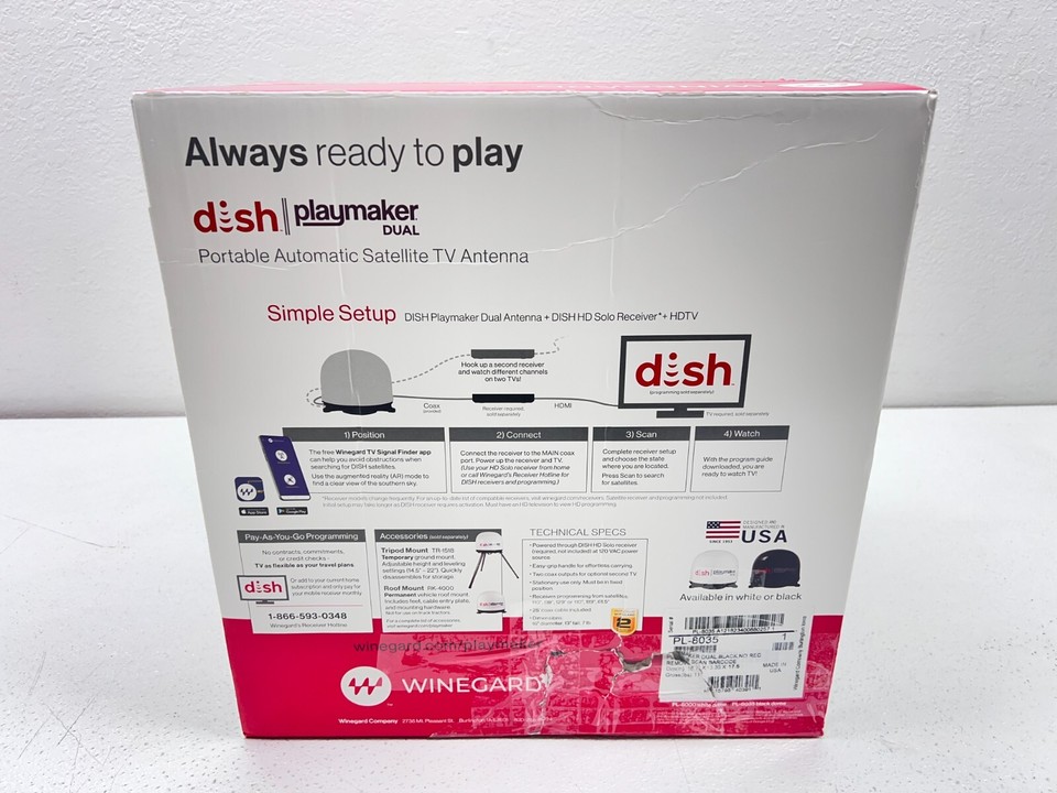 Winegard DISH Playmaker Dual Portable Satellite Antenna - PL-8035 | eBay
