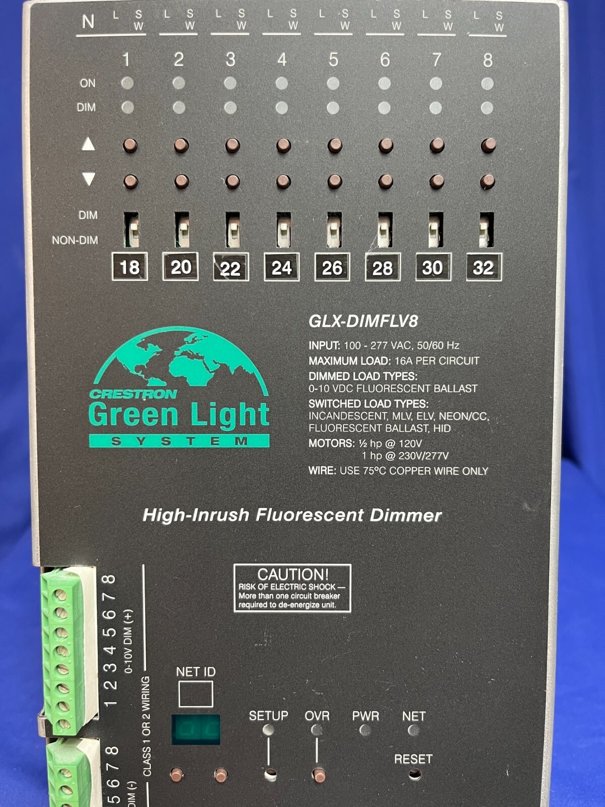 Crestron GLX-DIMFLV8, 8 Channel 0-10V Dimmer Module (6501758 ...