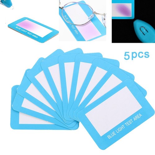 Detection Anti-Blue Light Test Card UV Test Test Light Glasses ...