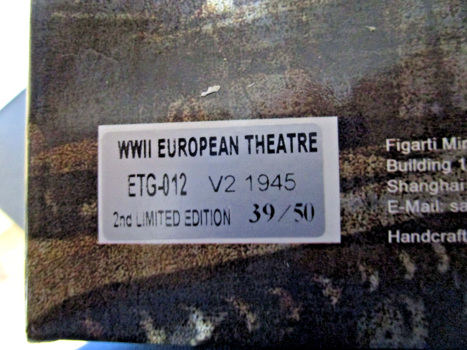 FIGARTI ETG-012 GERMAN V2 ROCKET 1945 WWII EUROPEAN THEATRE LIMITED ED ...