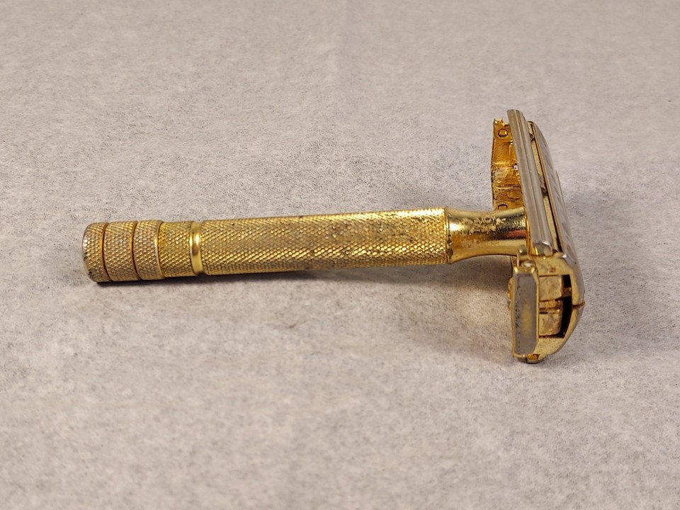 Vintage Gillette Milord Gold Tone Plated Safety Razor | eBay