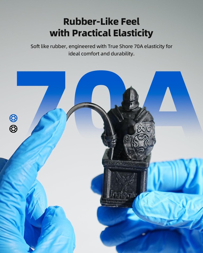 Inslogic Flexible 70A Resin 3D Printer Resin, 1KG 3D Printing Resin for ...