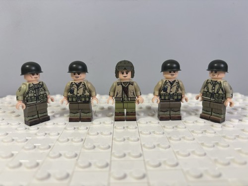 Lego Brickmania WW2 American Soldiers and Tanker - Bundle of 5 - Hard ...