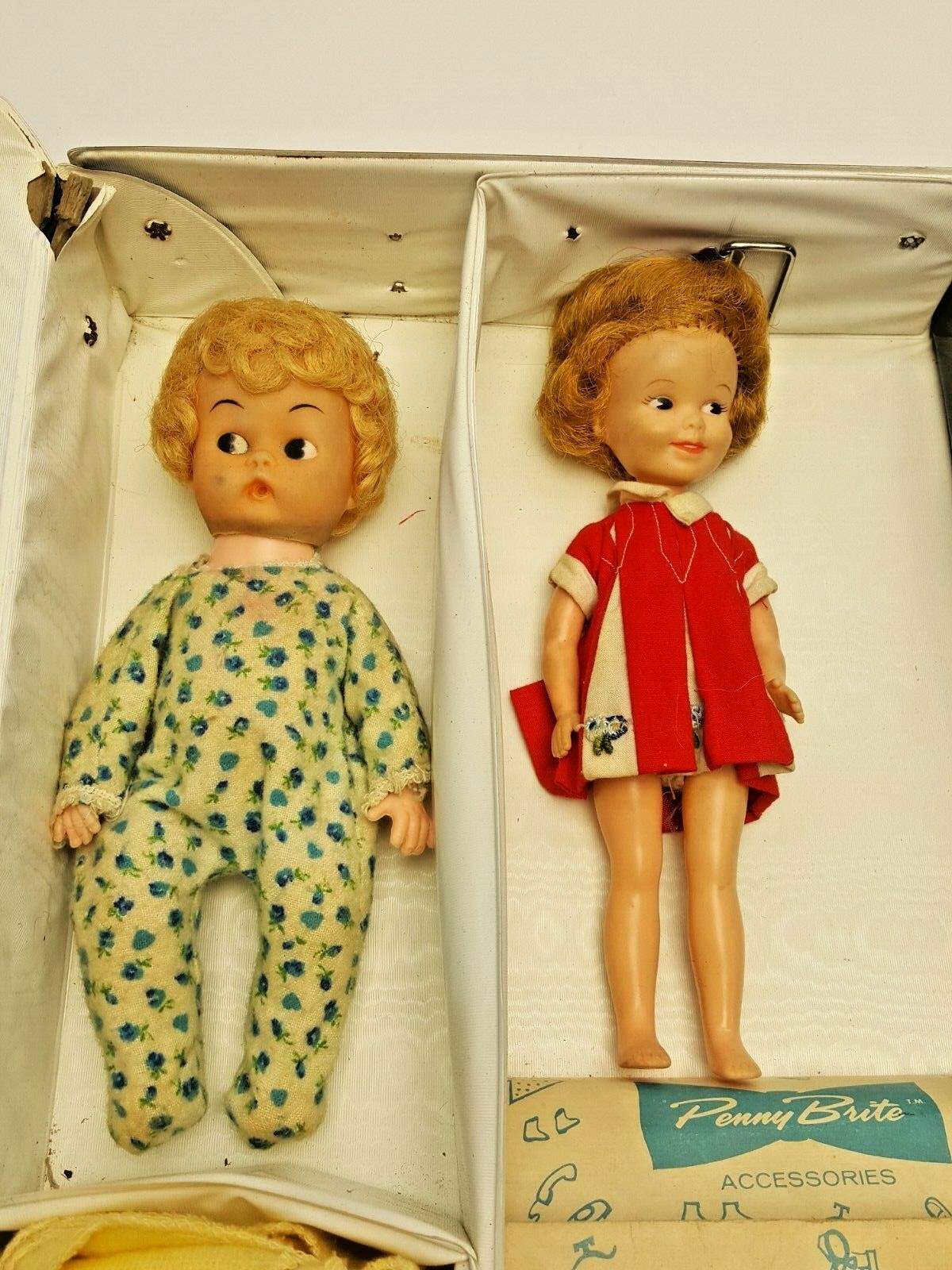 Vintage Penny Brite Dolls Lot Original Case, Clothes Accessories Extras ...