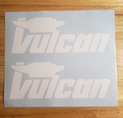 vulcan wrecker new pair (2) rollback tow truck decal sticker 15x5.5 ...