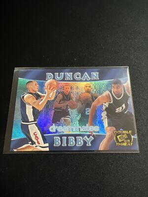 Tim Duncan Mike Bibby 1998 Press Pass Double Threat Dreammates Rookie ...