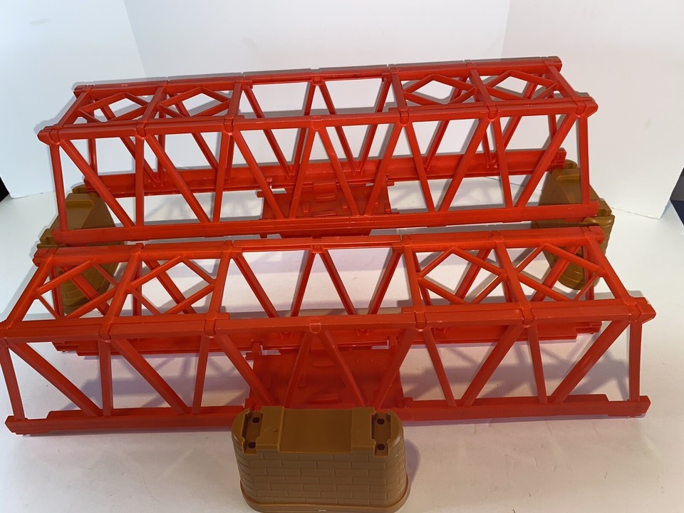 Thomas The Train Trackmaster TOMY Red Girder Suspension Bridges Set Of ...