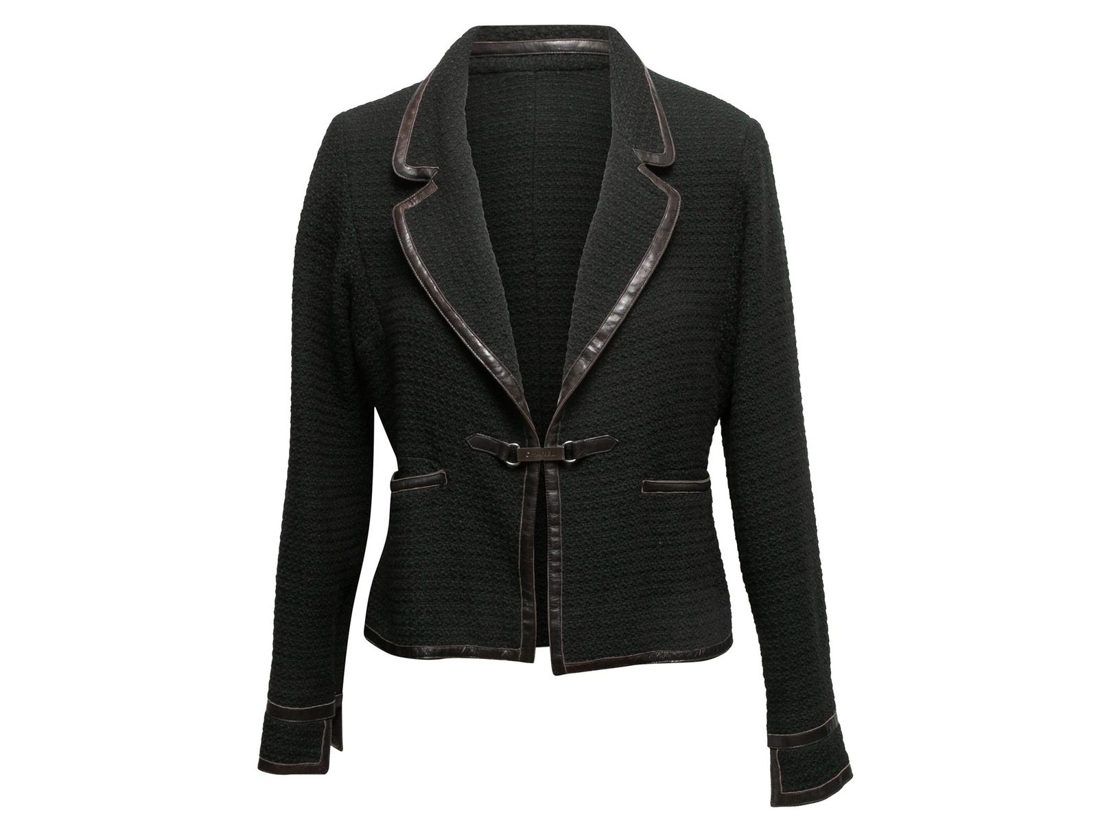 Vintage Dark Green Chanel Fall/Winter 2000 Wool Blaze… - Gem