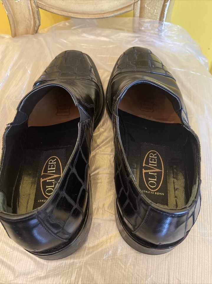 Olivier 1404 Slip-On Black Leather Loafers Men Shoes Sz -9 | eBay