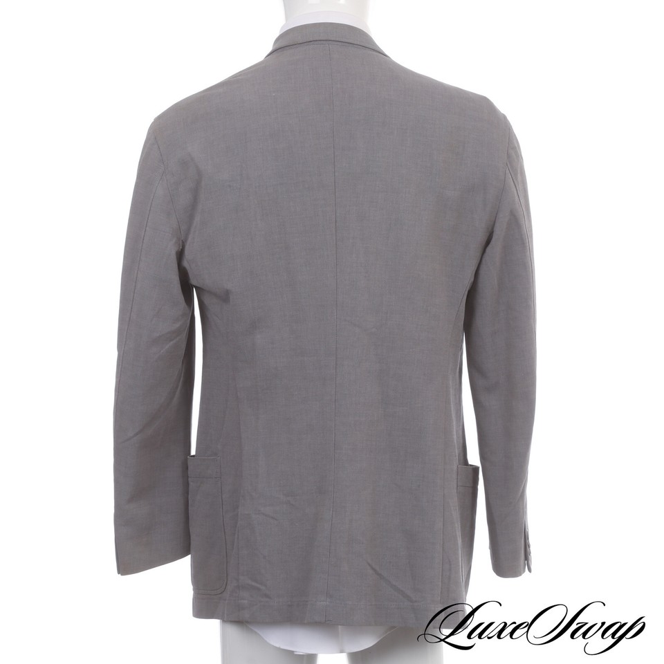 Vintage Giorgio Armani Collezioni Ash Steel Grey Chambray Unstructured Jacket NR | eBay
