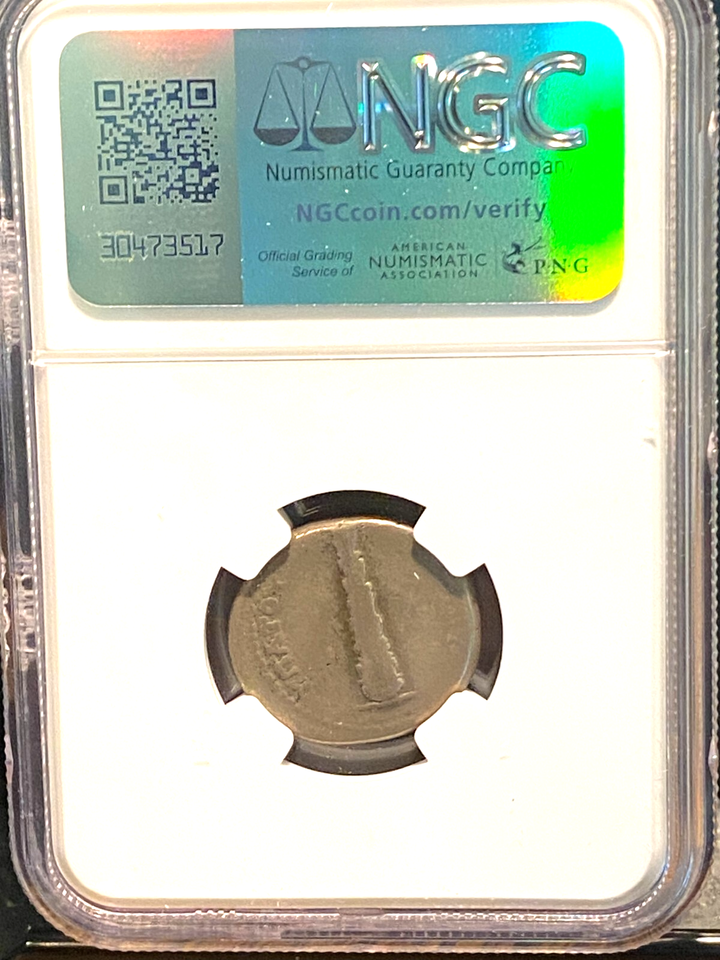 #C115 NGC VG ,Nerva (AD 96-98) Roman Caesarea Cappadocia Roman Silver ...