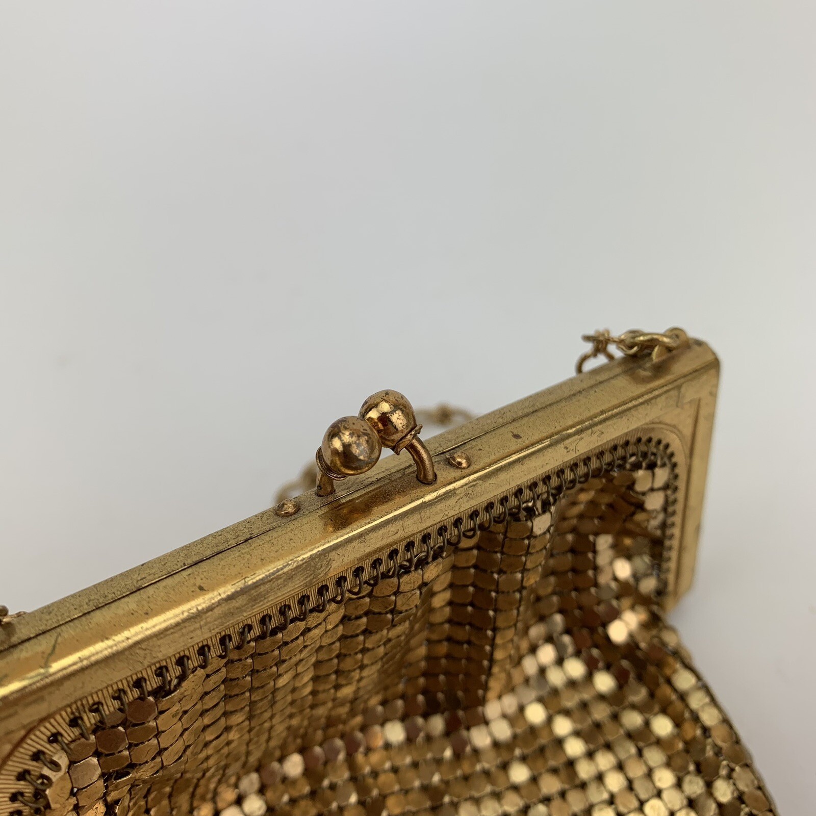 1920s Vintage Metal Mesh Change Purse Metallic Gold C… - Gem