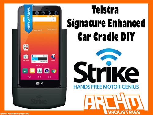 STRIKE ALPHA CAR CRADLE DIY BUILT-IN FAST CHARGER FOR TELSTRA SIGNATURE ...