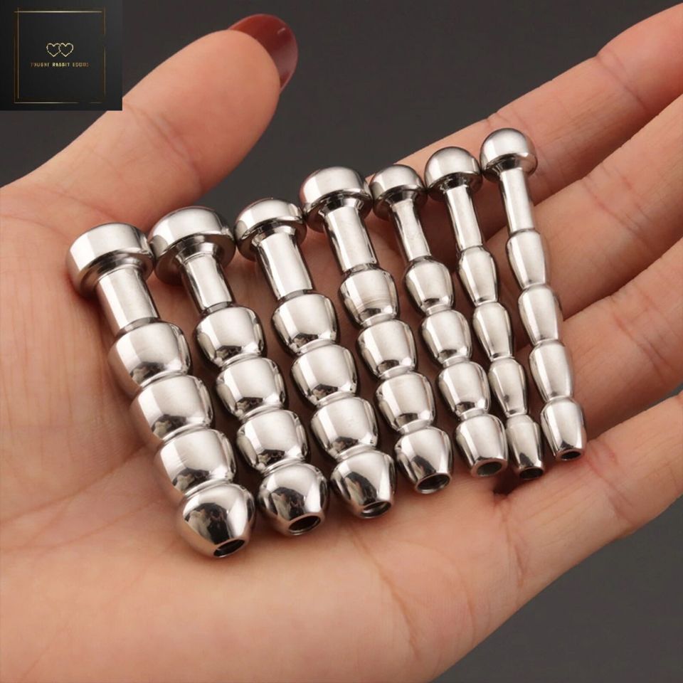 7Sizes Hollow Hole Penis Plug Rods Stecker Beads Ball Stretcher ...