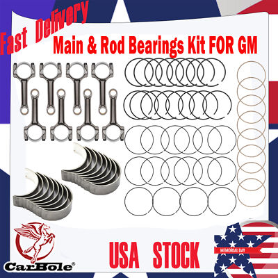 FOR GM 5.3/6.0L LS2 LS3 Gen III IV Floating Pin Con Rod+ Main &Rod ...