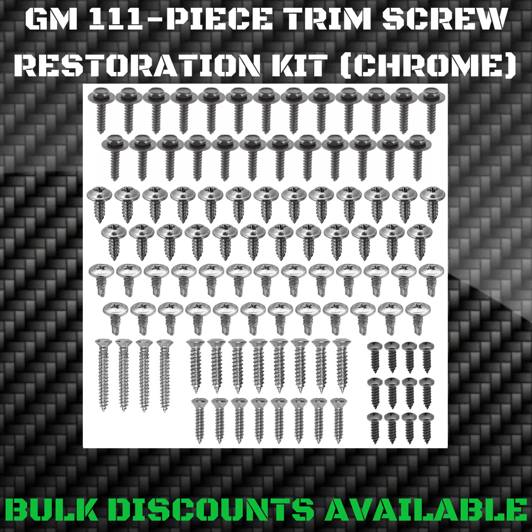 1984-1996 C4 Corvette Interior Exterior Engine Bay Trim Screws Body ...