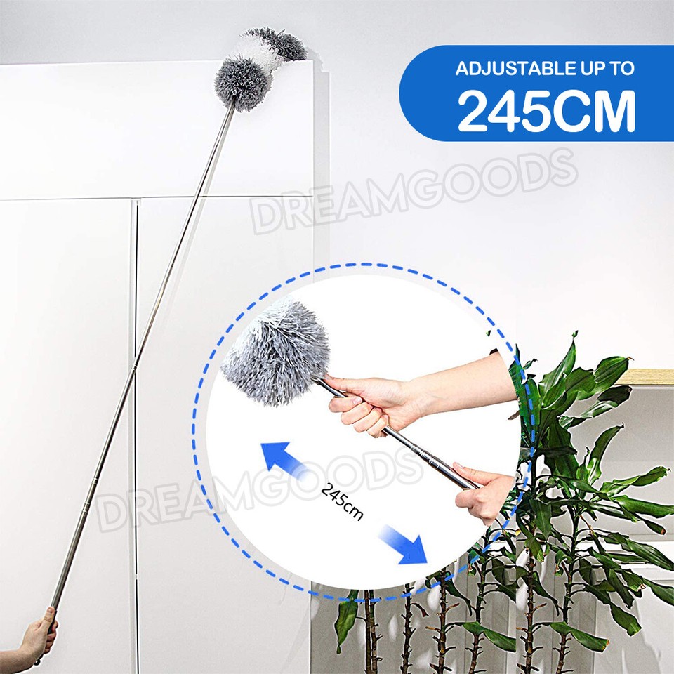 Feather Duster 245cm Long Telescopic Duster Microfiber Magic Static ...