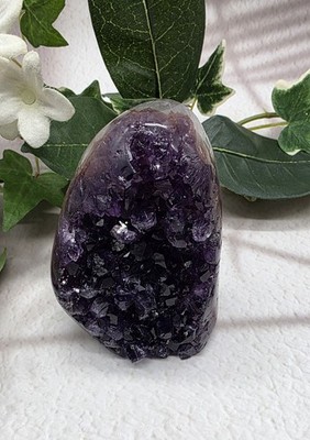AAA Grade Natural Amethyst Geode Cluster, Polished Sides, Uruguay Deep ...