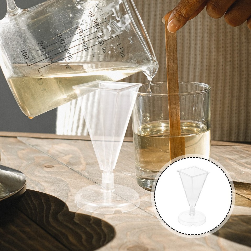 4pcs Transparent Pyramid Mold Acrylic Aroma Candle Mold DIY Pyramid ...