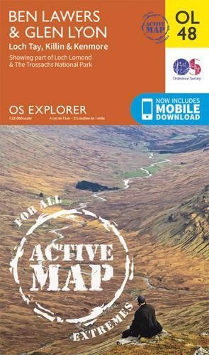 Ben Lawers & Glen Lyon, Loch Tay, Killin & Kenmore (Map) OS Explorer ...