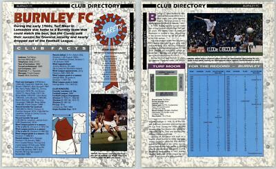 Burnley FC - Club Directory - Orbis Football Collection 1990-91 Page | eBay