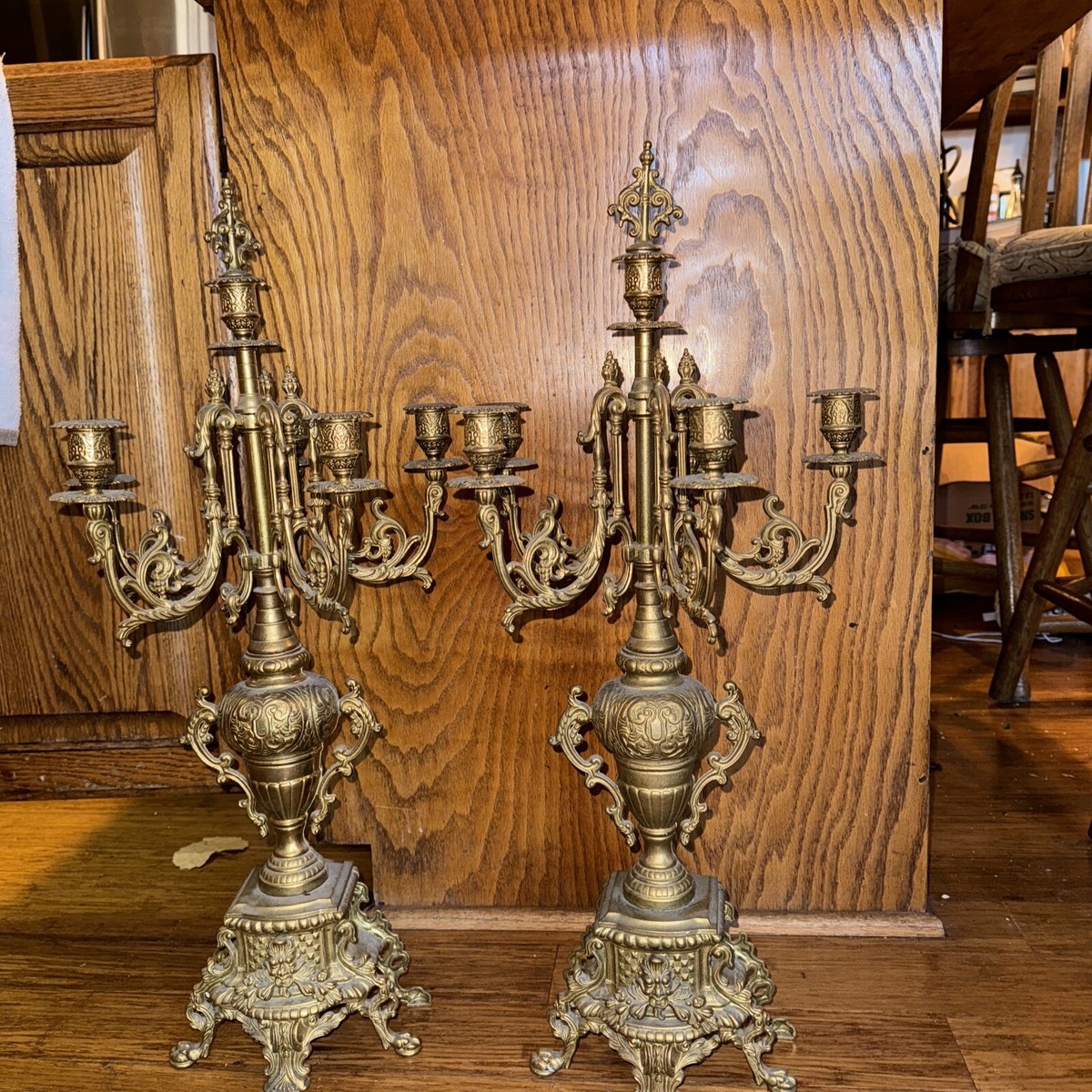 Antique Italian Brass Candelabra Italian Candelabras Etsy